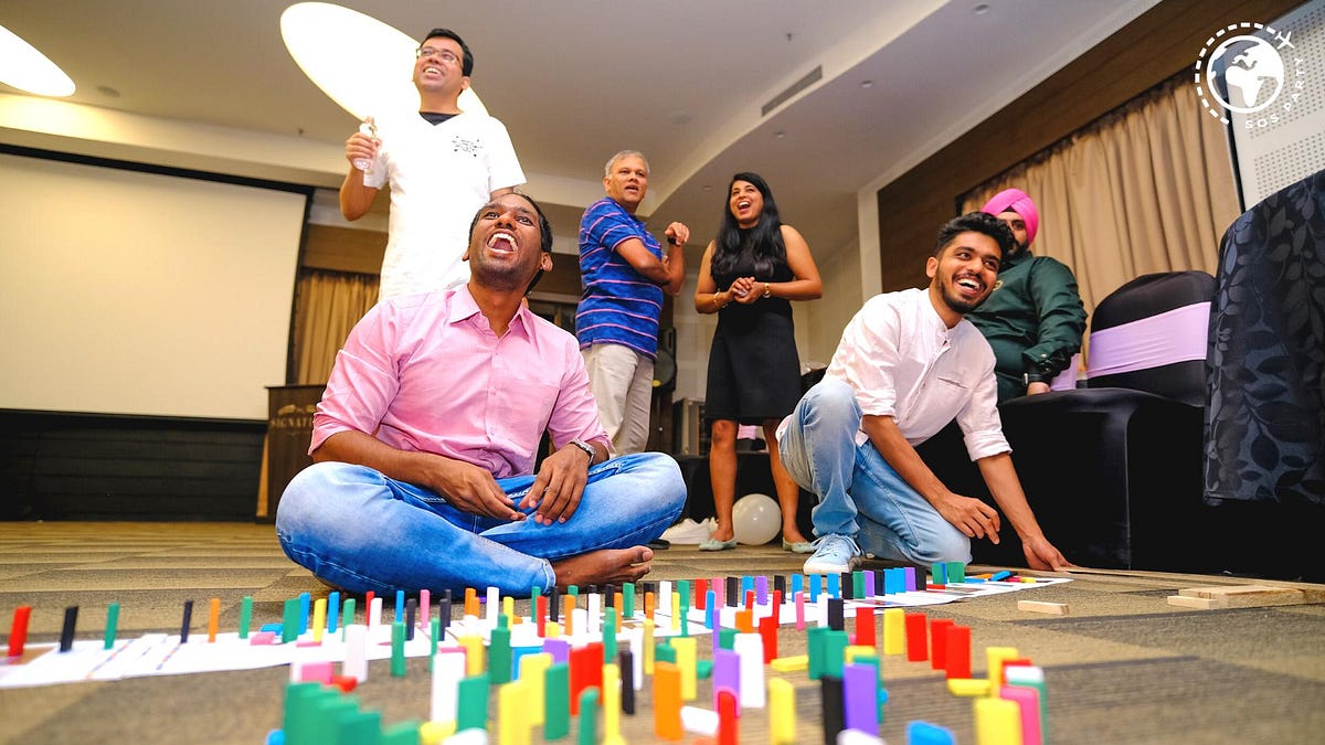 Domino Effect Team Building Activity - SK digitalraman - Medium