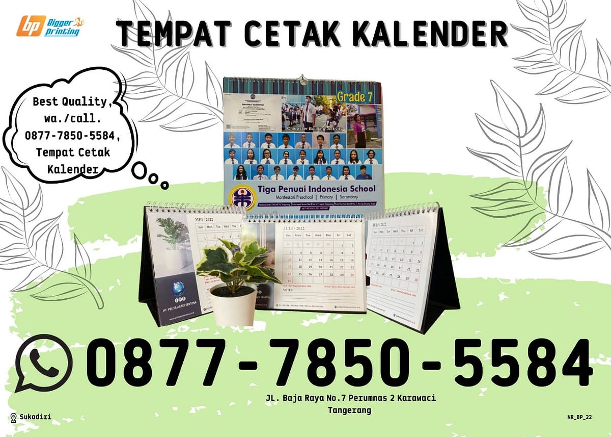 BEST QUALITY, Wa./Call. 0877–7850–5584, Tempat Cetak Kalender di Suka Diri ...