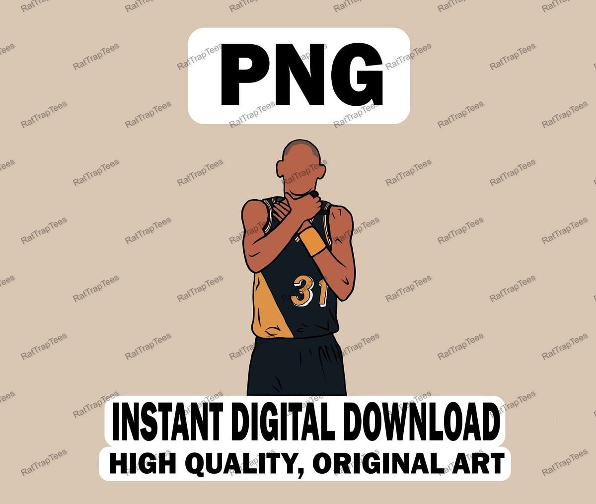 Reggie Miller Choke Sign PNG File (High Quality, Digital Download) For ...