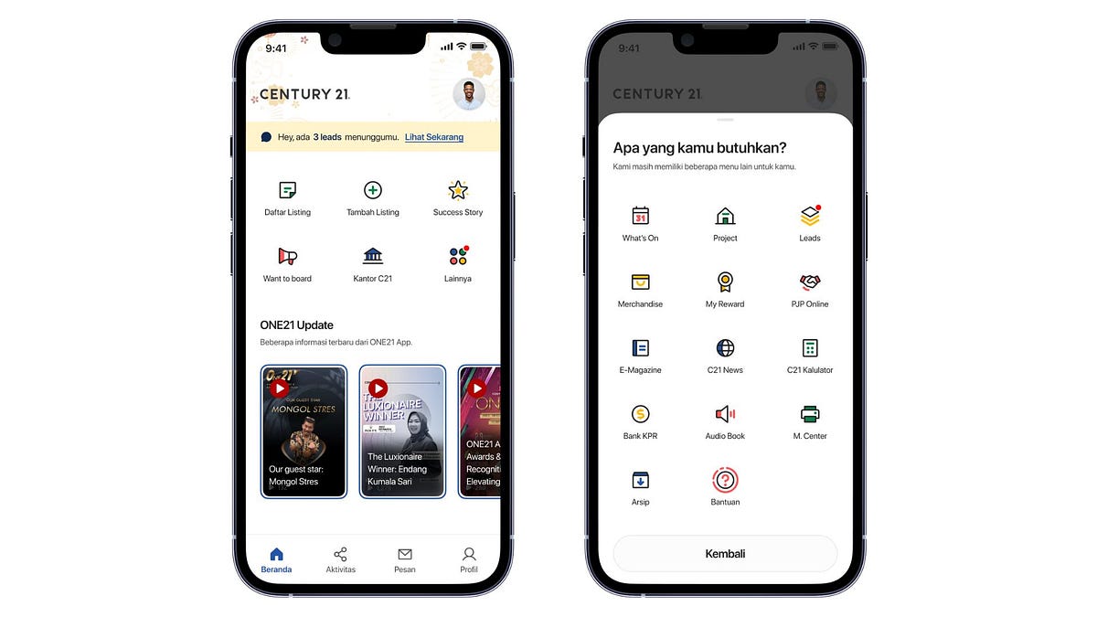 Leads Management via ONE21 App. Dengan ONE21 app anda dapat melihat dan ...