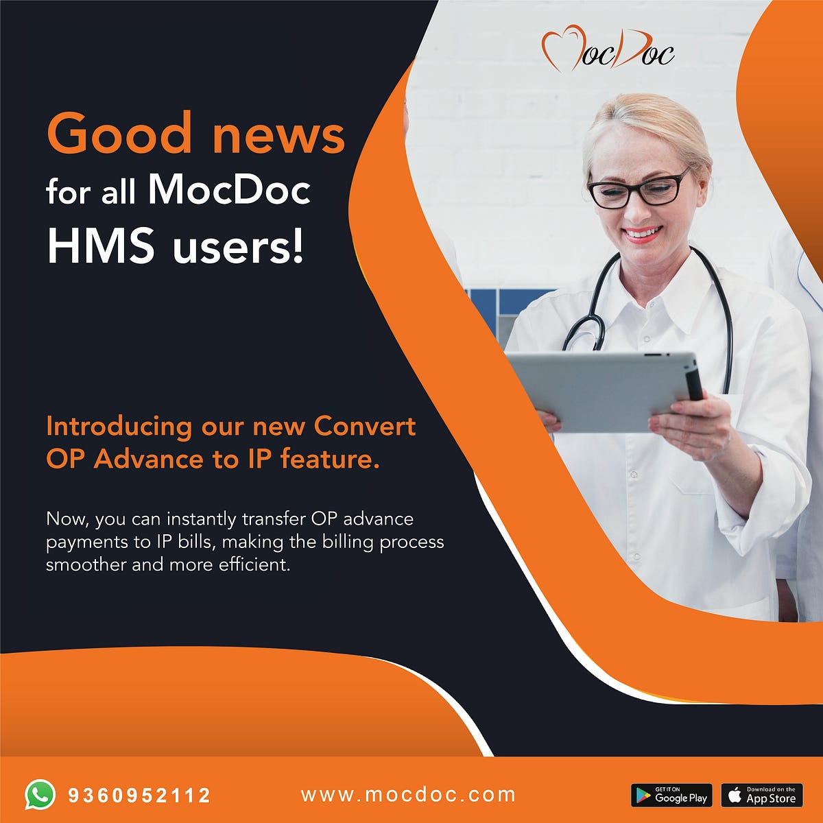 Seamlessly Convert OP Advance Payments to IP Bills with MocDoc HMS | by ...