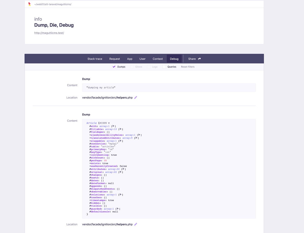 Laravel Introduces A New Debug Global ddd() Helper | by Ammar M | Medium