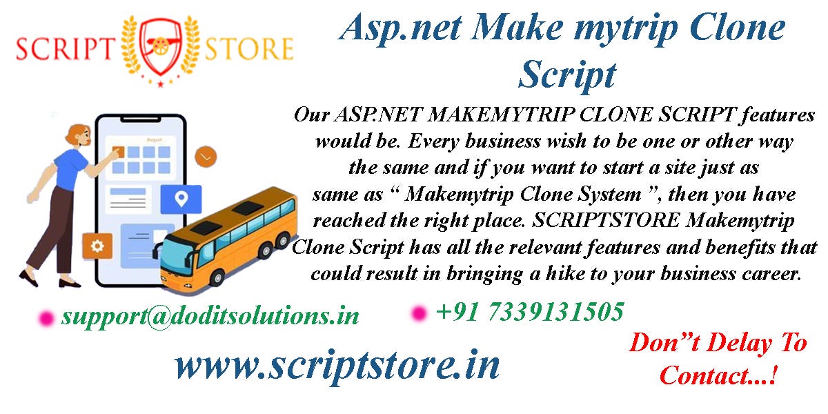 Best Asp.net Make Mytrip Clone System — SCRIPTSTORE.IN | by DODITSolutions scriptstore | Medium