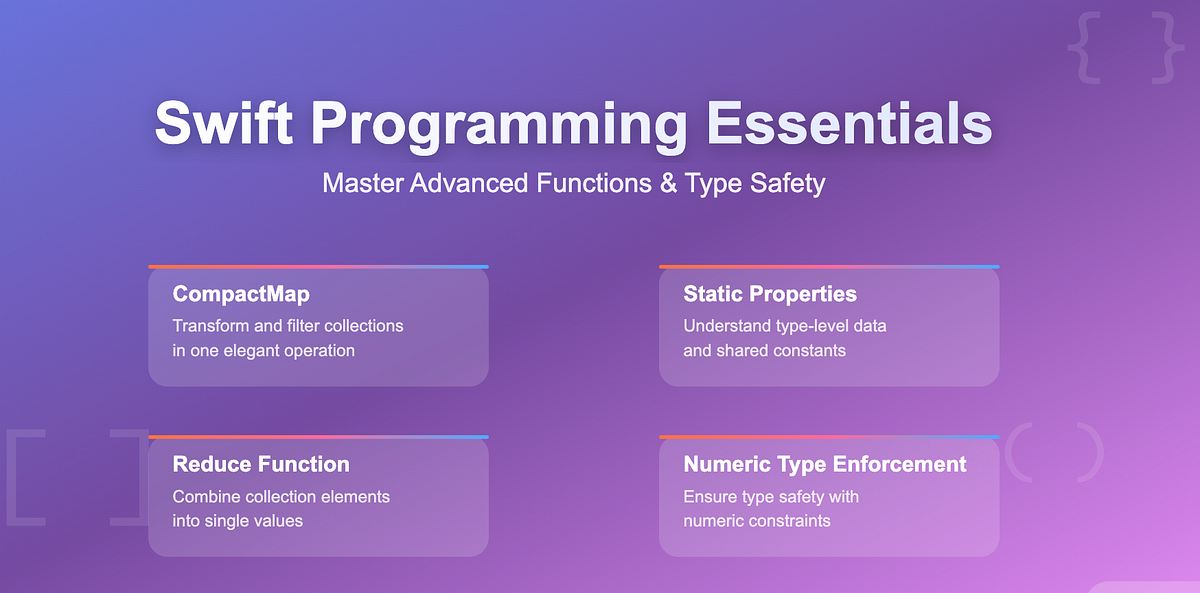 Swift Collection Power : compactMap, Static Properties, reduce & Generics | by Htet Moe Phyu ...