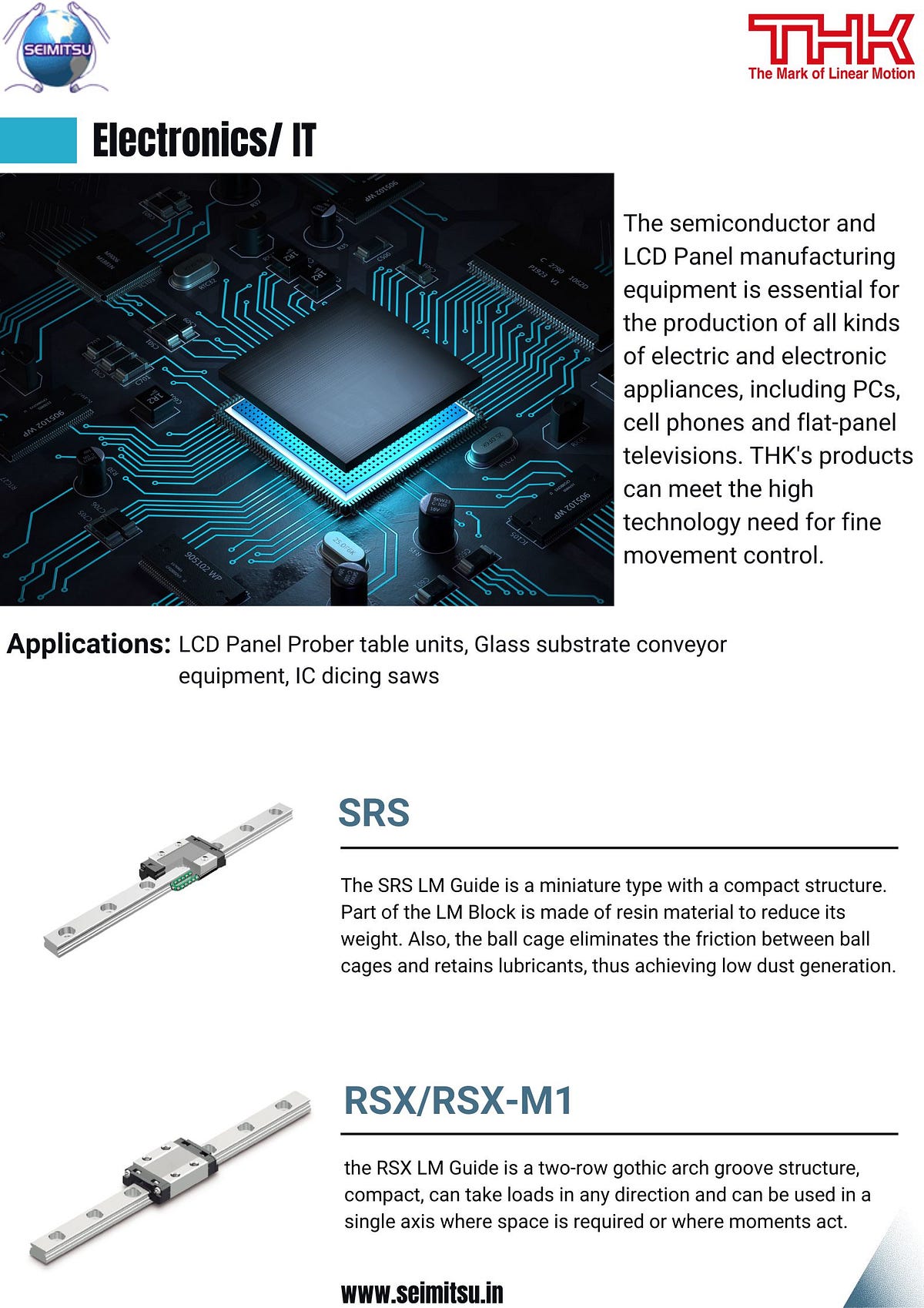 THK LM Guide SRS uses in Semiconductor Industry | SEIMITSU Factory Automation Pvt. Ltd. | by ...