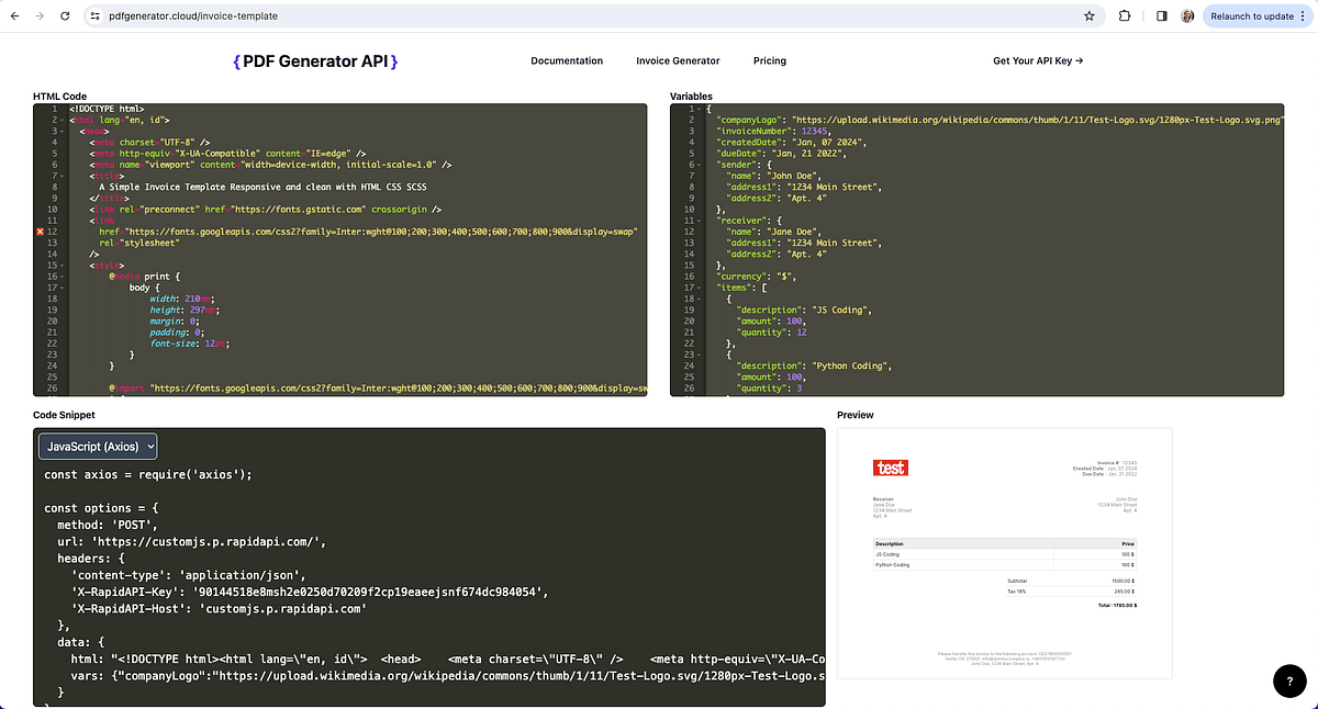 Easily Create Invoice PDFs with HTML and Handlebars | by HnrkLppk | Medium