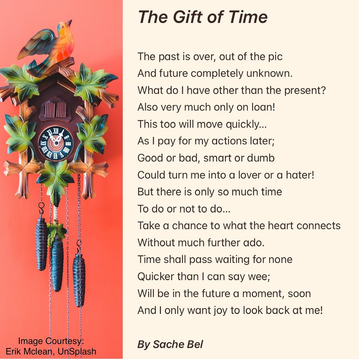 The Gift of Time | Sache Bel | Life poetry | Joy | Medium | ILLUMINATION