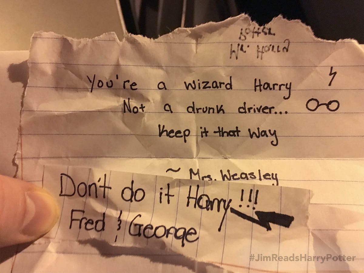 You’re a Wizard, Harry — Not a Drunk Driver! | by Jim Kennedy | Medium