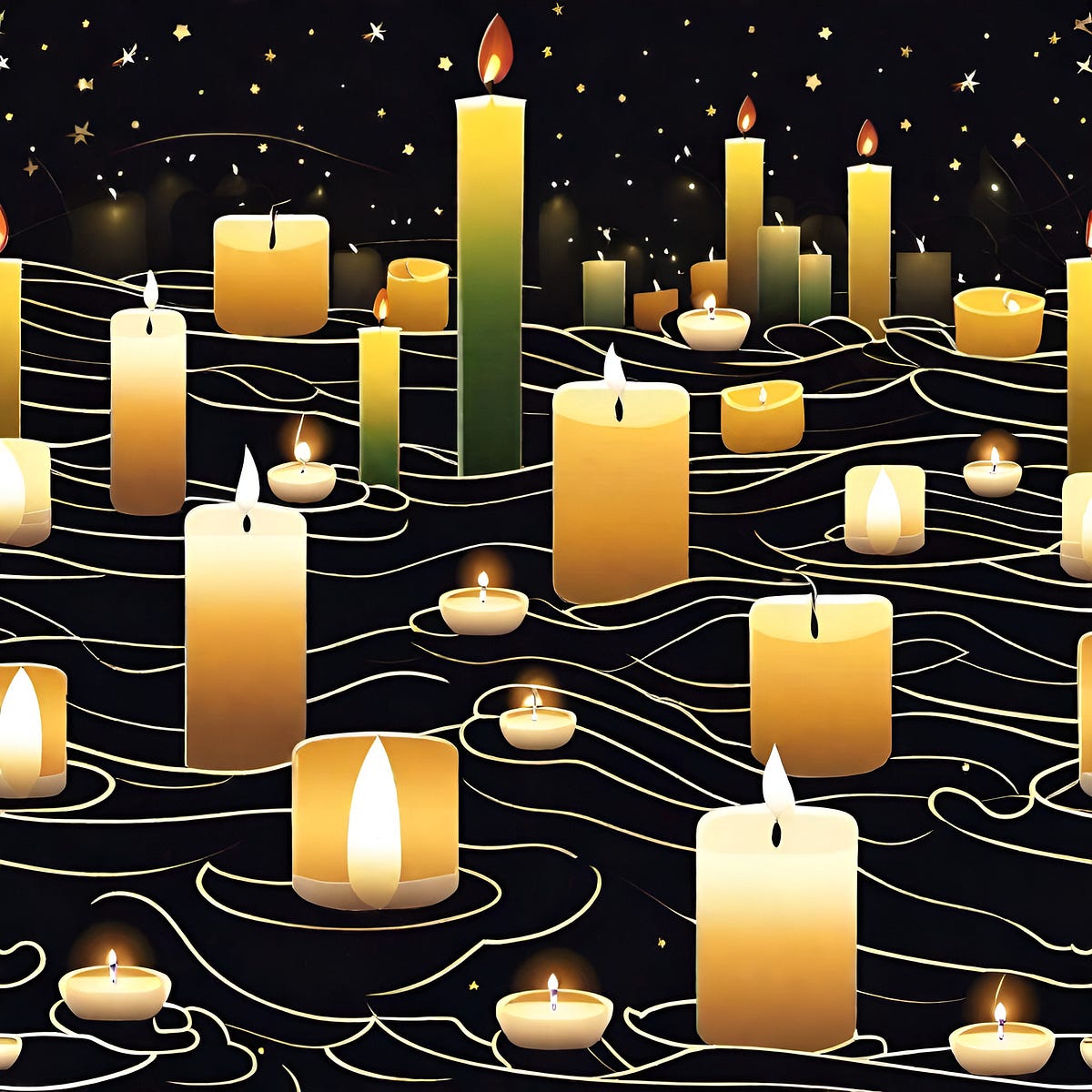 Candles in a Moonless Night. In the silent void of the cosmos vast ...