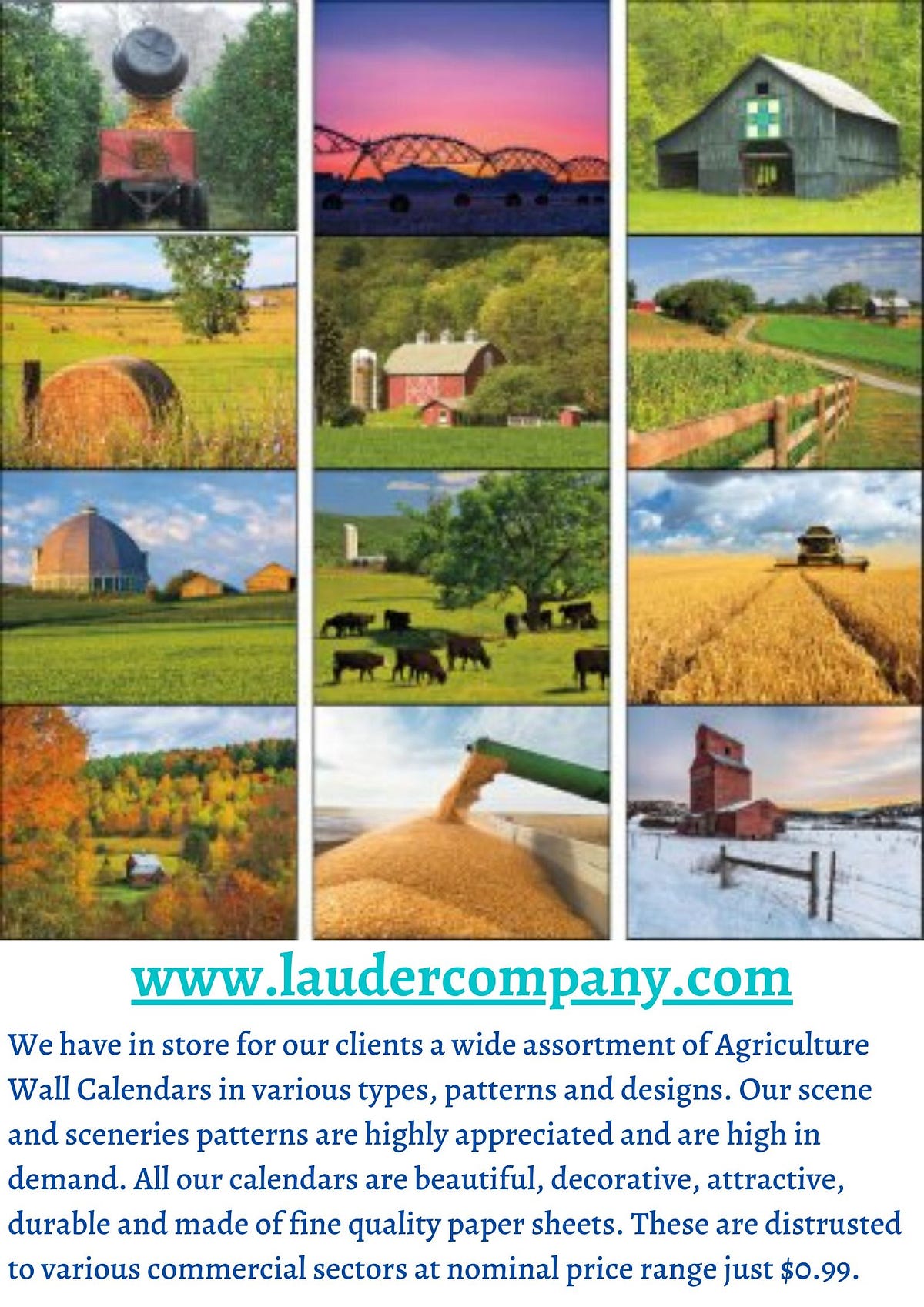 Agriculture Wall Calendars. We have in store for our clients a wide ...