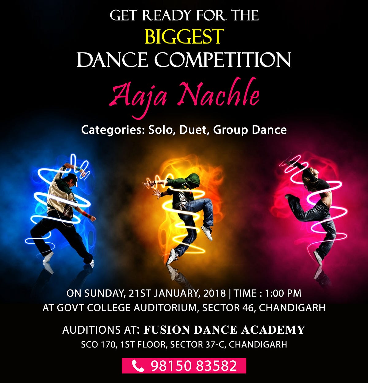 Dance Competition in Chandigarh. Fusion Hub Dance Academy was organised ...