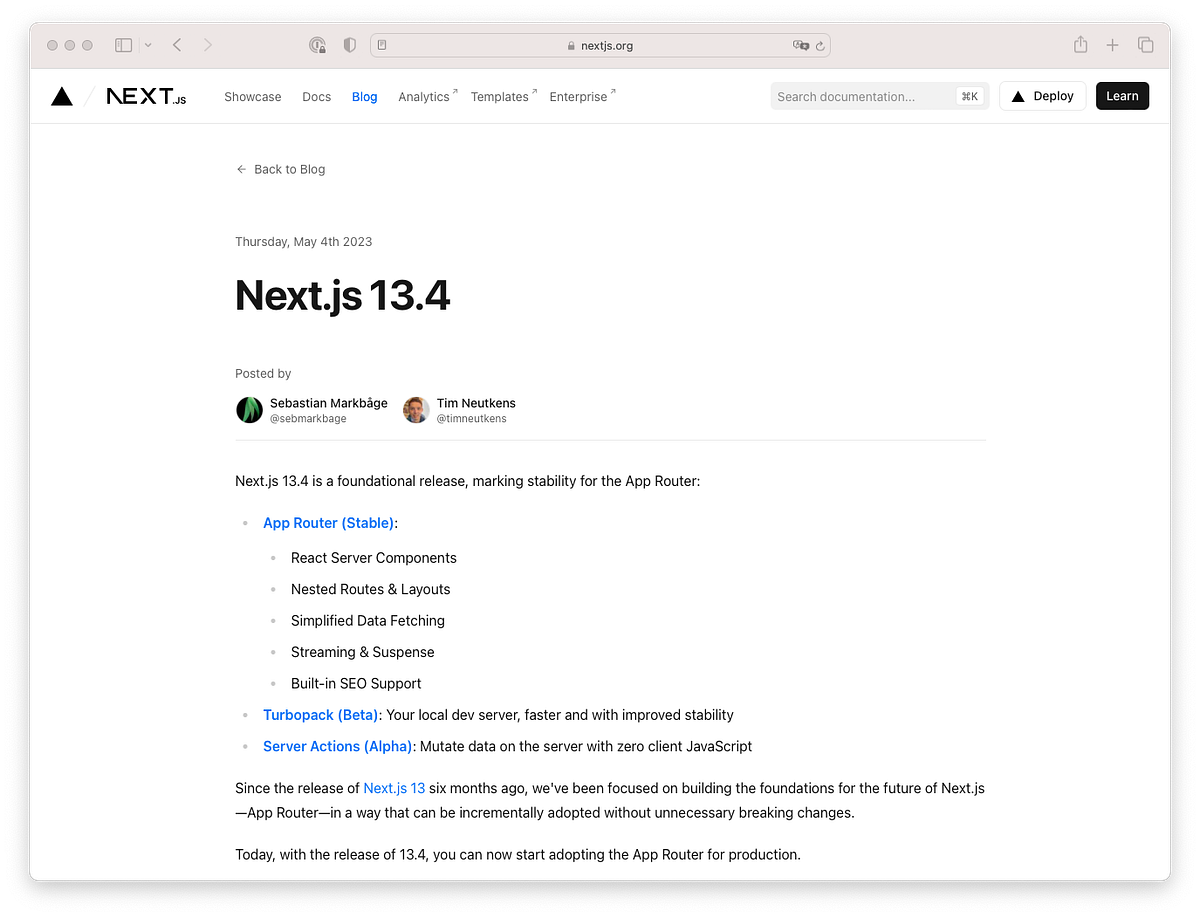 Nextjs 13.4, Server Component. 지난 5월 App Router가 안정화된 공식 버전인 Next 13.4… | by woosol | onthelook ...
