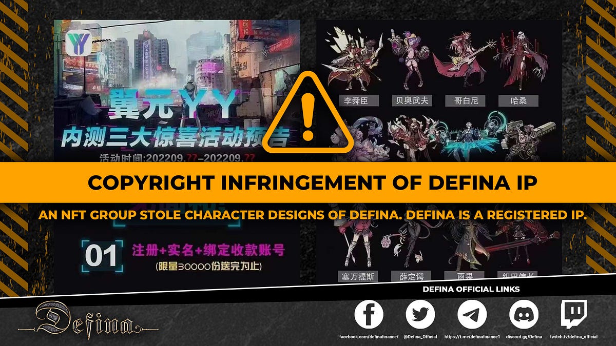 Notice: Detected Copyright Infringement on Defina IP | by Defina | Medium