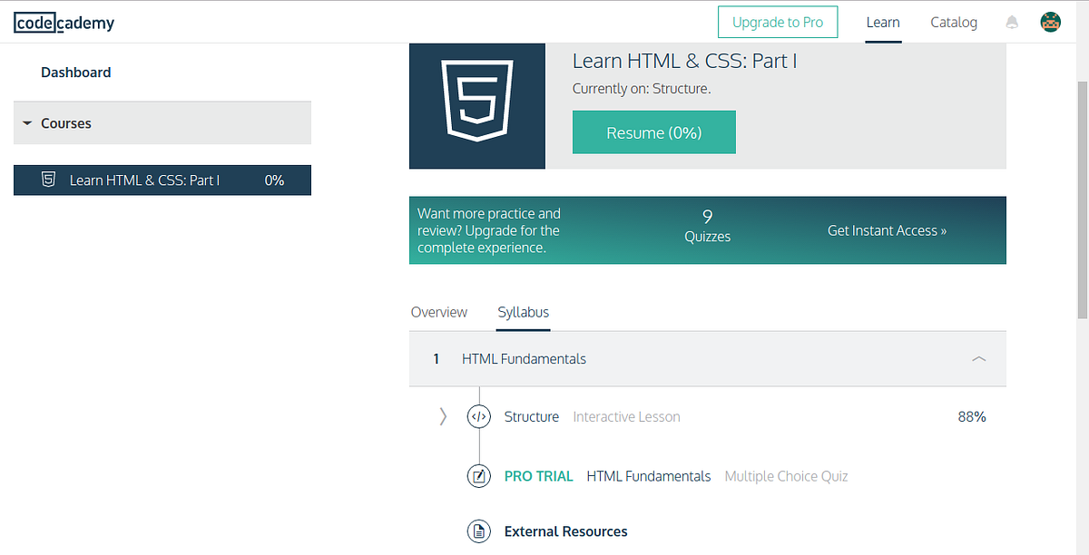 Code Academy. After completing the first section of… | by James McGlade ...