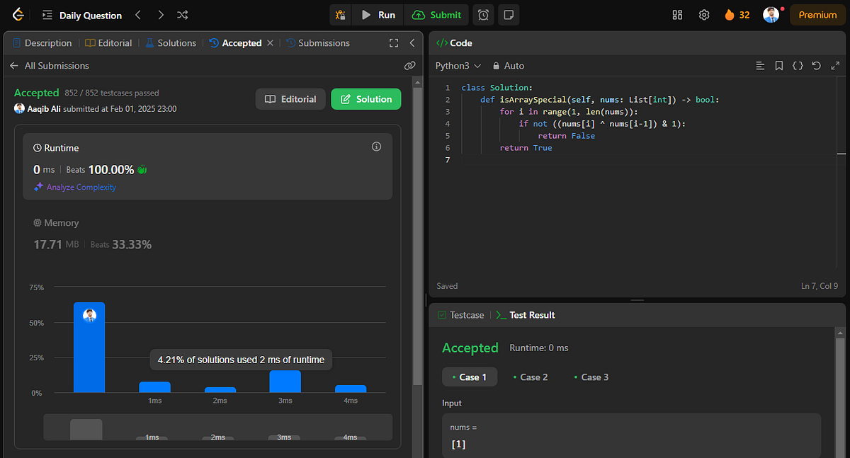 LeetCode, 𝐃𝐚𝐲-32/365-DSA-Coding 𝐉𝐨𝐮𝐫𝐧𝐞𝐲…Google Prep… | by Aaqib Ali | Medium