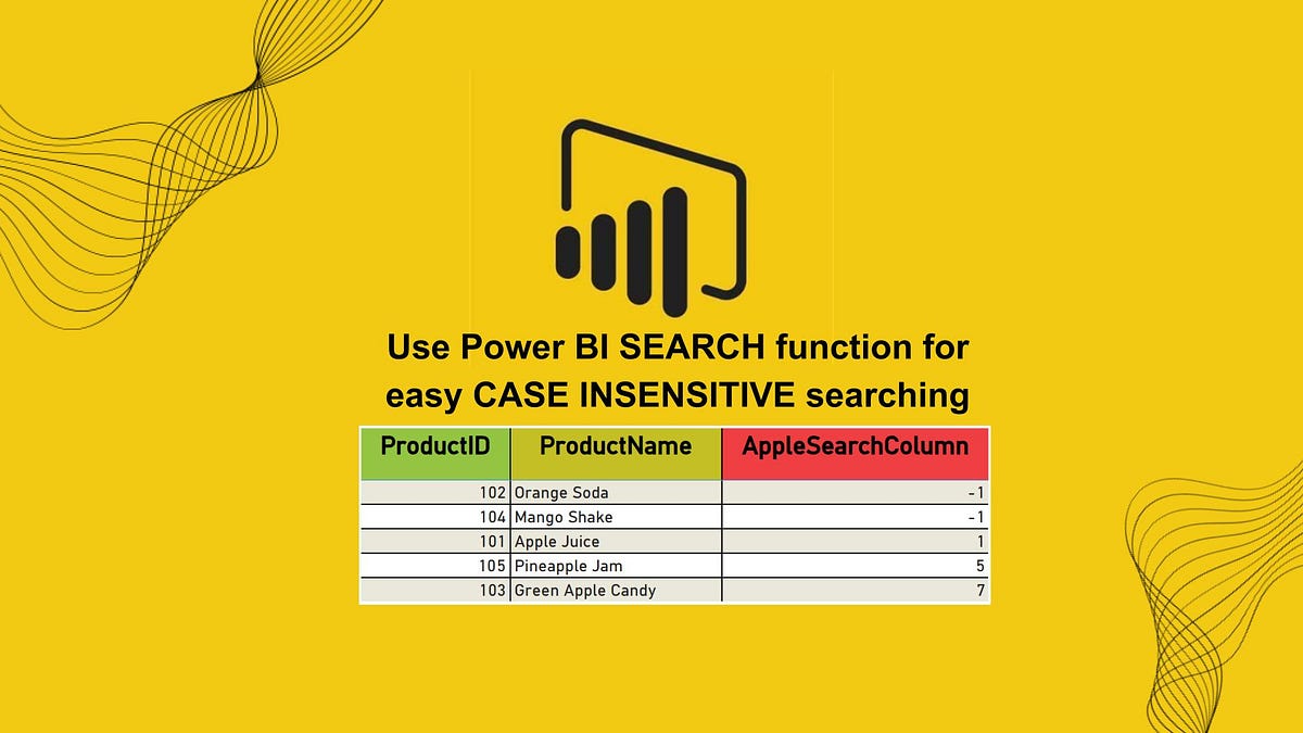 Use Power BI SEARCH function for easy CASE INSENSITIVE searching | by Shashanka Shekhar ...