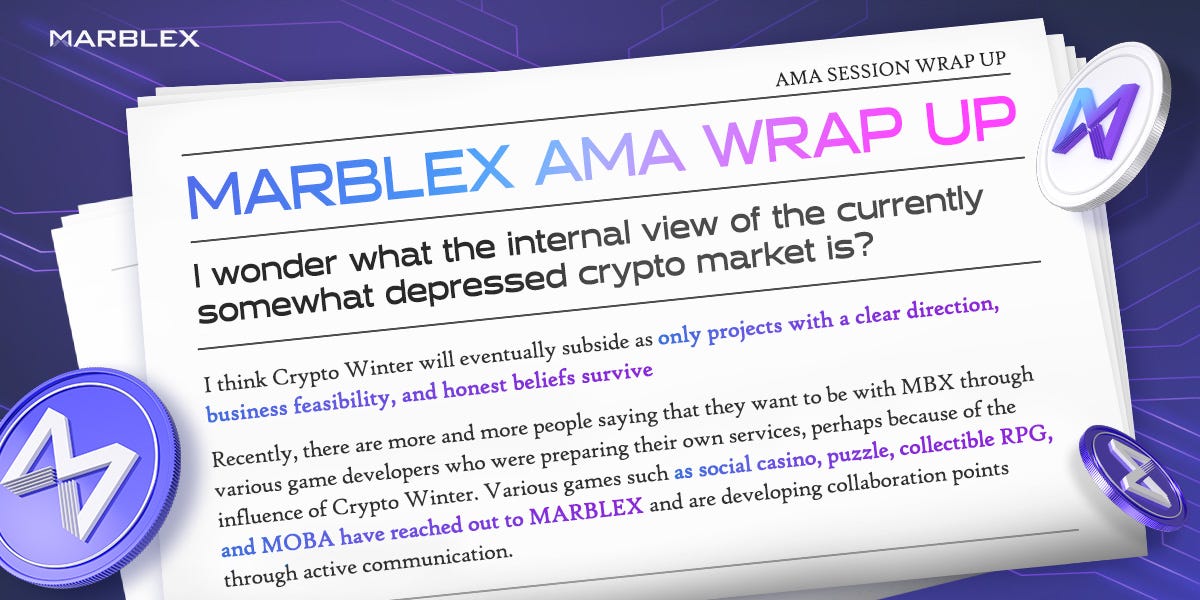 [AMA] The Wrap-Up for MARBLEX AMA on November, 28 | by MARBLEX ...