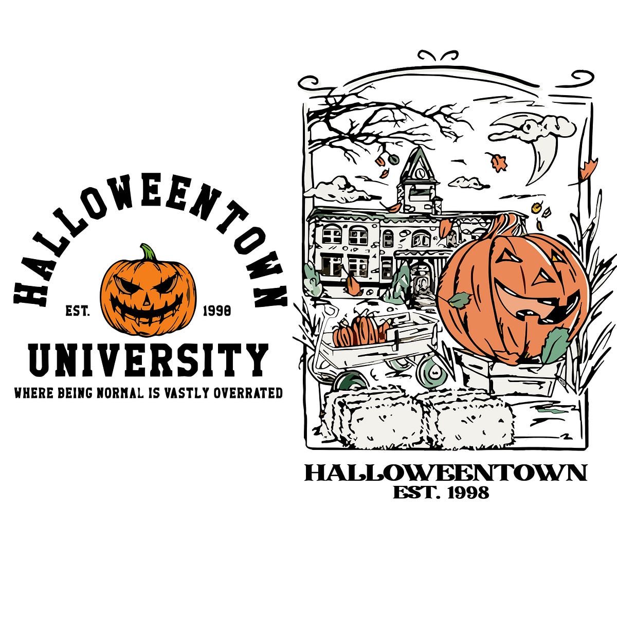 HalloweenTown Est 1998 Png, Halloweentown Png, Pumpkin Png ...