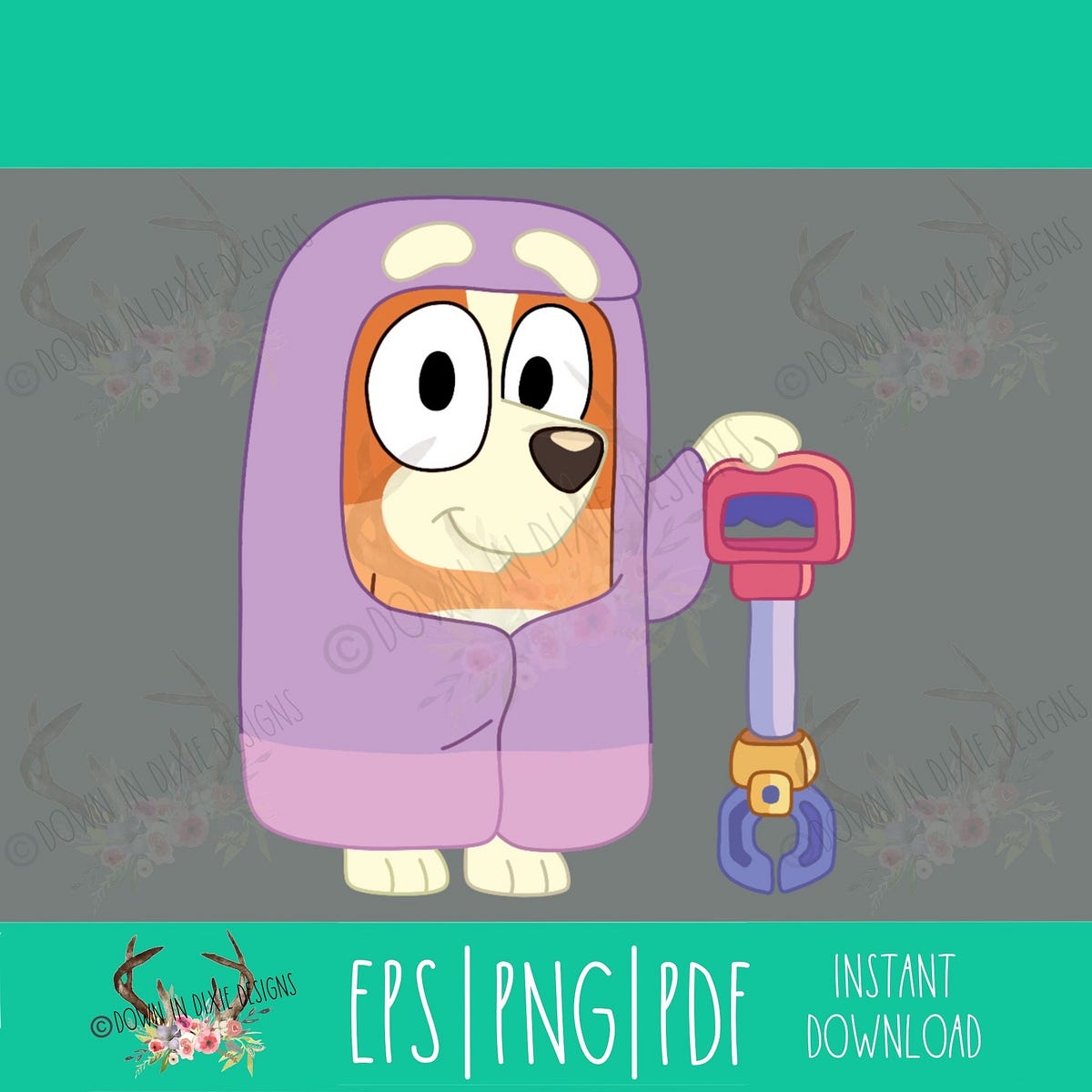 Bluey Inspired Bingo Granny Sublimation — PNG/EPS/PDF Instant Download ...
