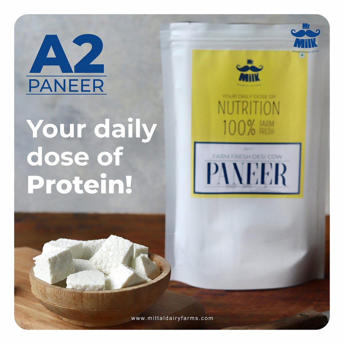 Desi Cow Paneer | Mr. Milk - Mr. Milk - Medium