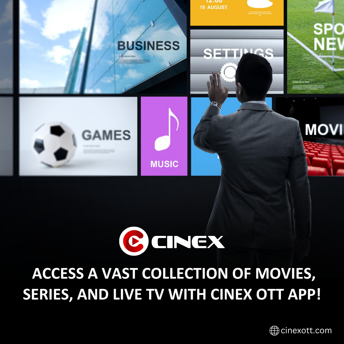 Dive into Endless Entertainment 🎬🎶⚽ - Cinex App - Medium