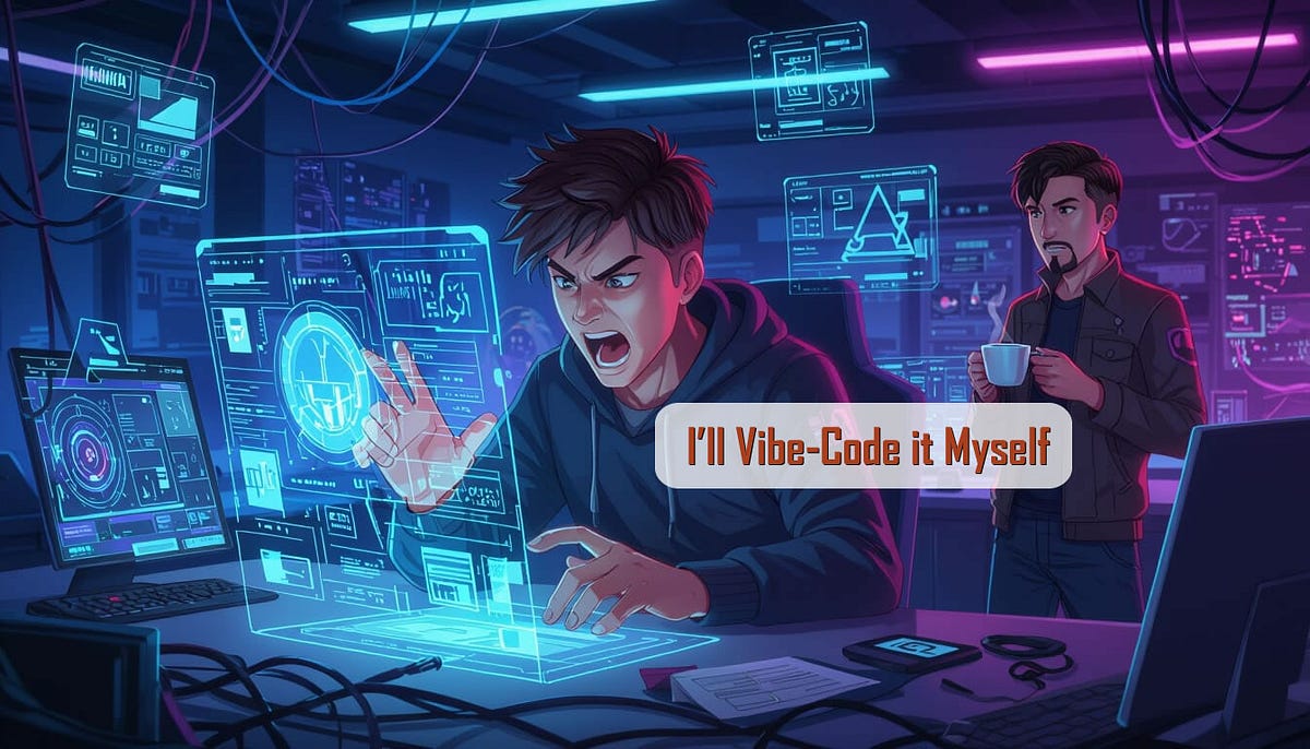 I don’t need you, I can vibe-code the system myself. Goodbye! | by Syed Anees Khan | Diary of a ...