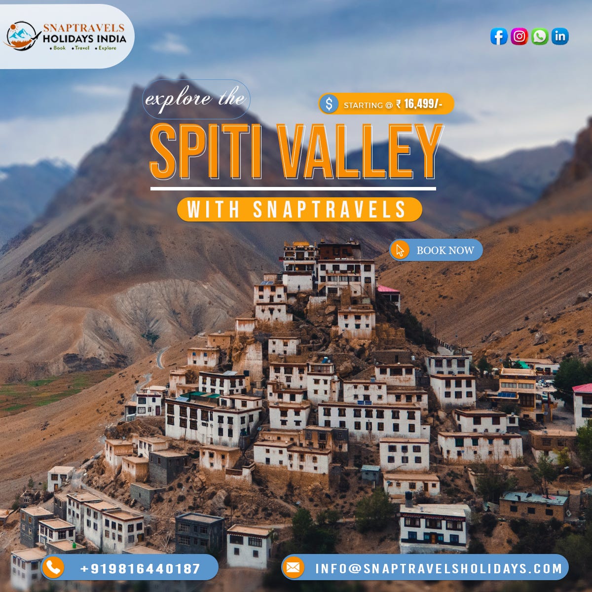 Book Spiti Tour Packages - SnapTravels Holidays India - Medium