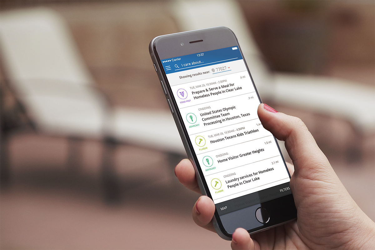 Case Study: Volunteer Houston Mobile App | by Juan Lasarte | Medium