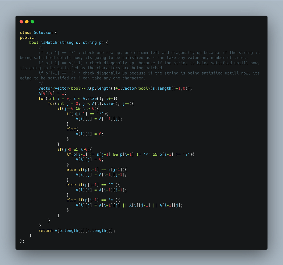Wildcard Matching using C++. This article is going to be about the ...