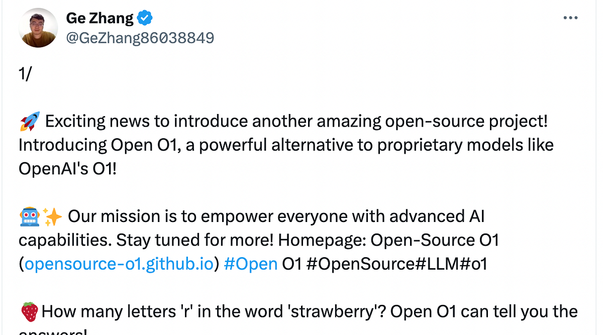 Can Open O1 Challenge the Dominance of OpenAI’s O1 Model? | by AI ...
