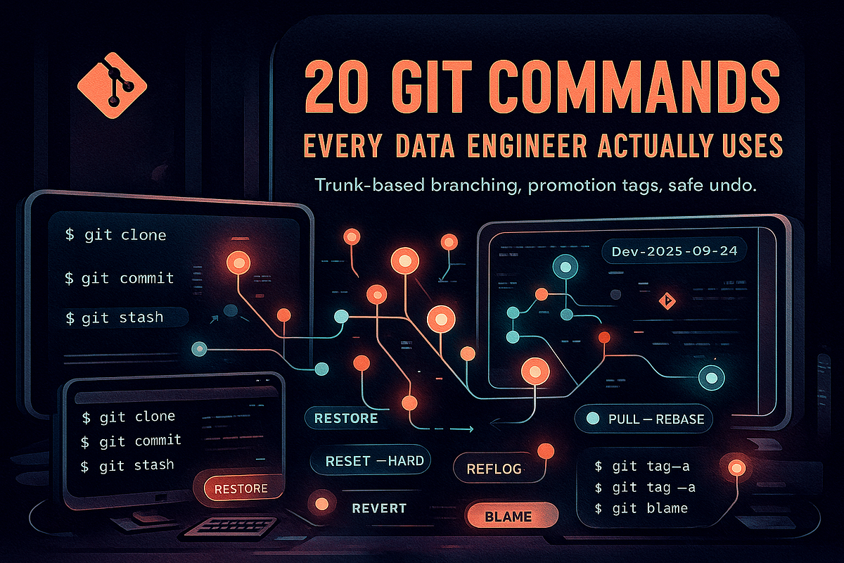 20 Git Commands Every Data Engineer Actually Uses | Stackademic