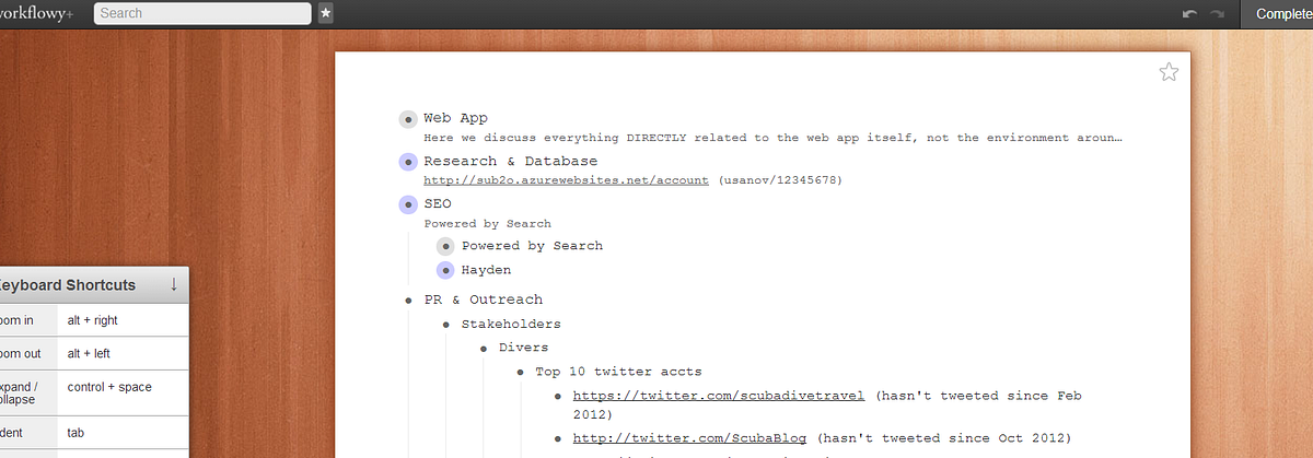 Using WorkFlowy as a Project Management Software | by Timur Khamitov ...