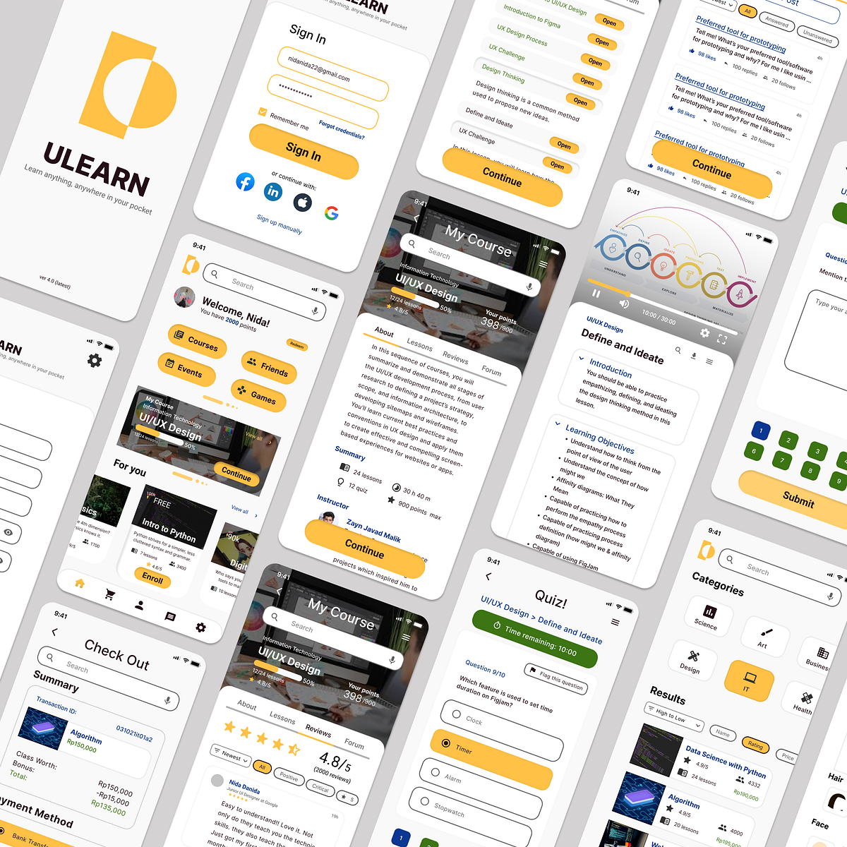 ULearn — A Digital Learning App (UX Case Study) | by Annida M.F | Medium