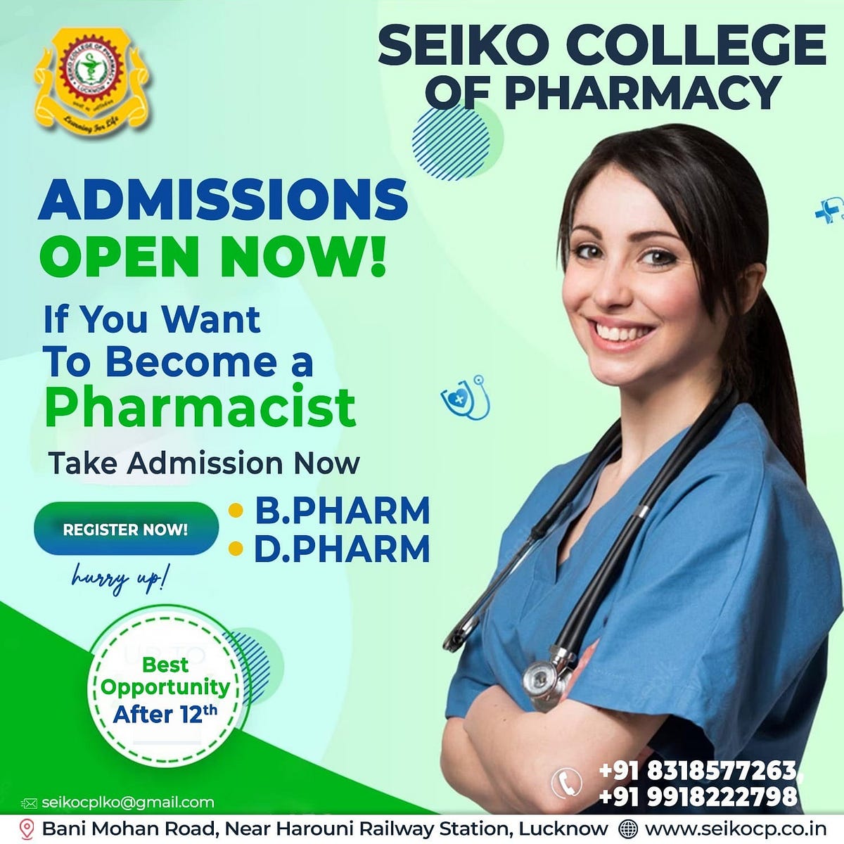 Best Pharmacy College in Lucknow. Choosing the right college is a ...