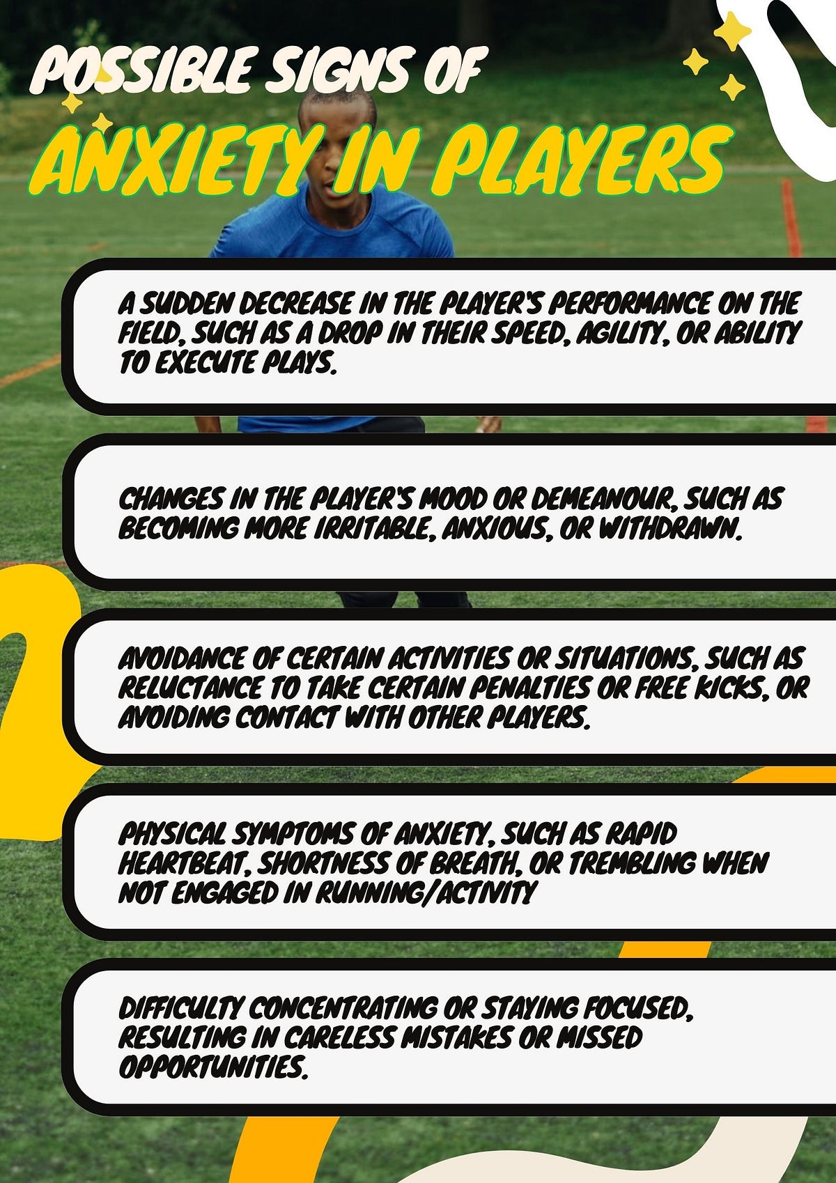 How can a football coach spot signs of anxiety in their players? | by ...