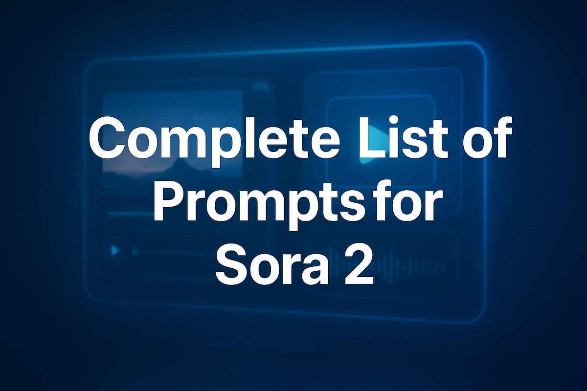 🎥 Complete List of Prompts for Sora 2 (How to Make AI Videos) | by Amit ...