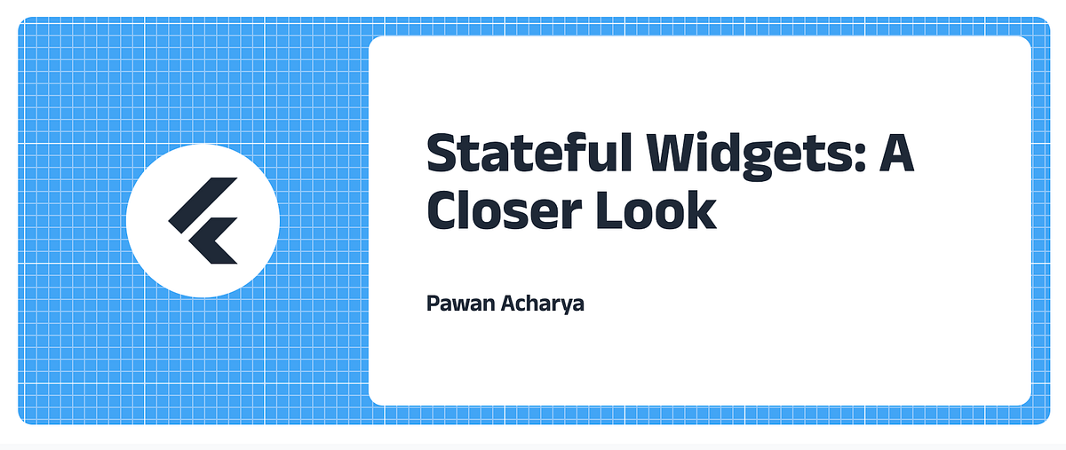 Stateful Widgets: A Closer Look. Are stateful widgets actually mutable ...