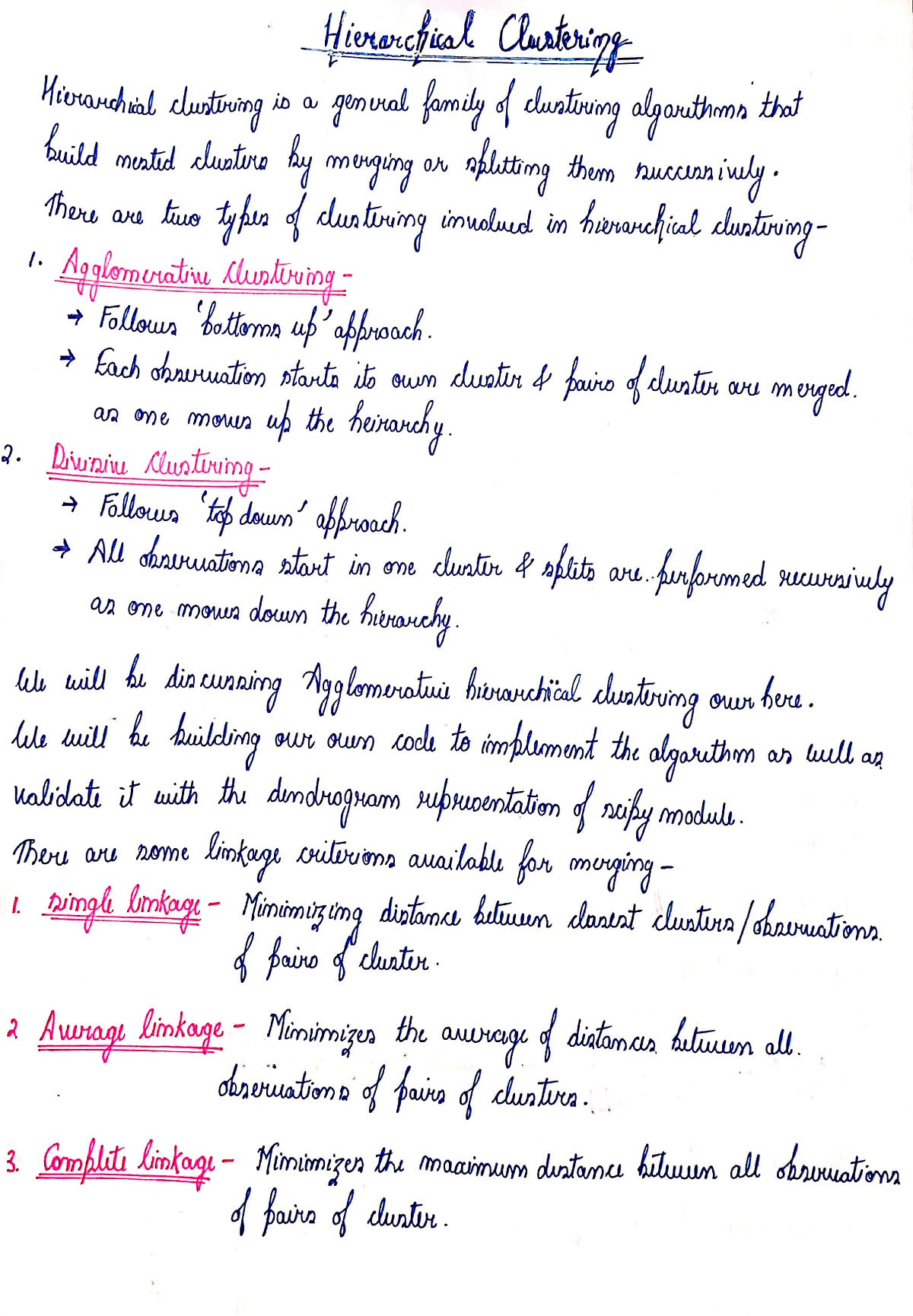 Agglomerative Hierarchical Clustering (from scratch) | by ...
