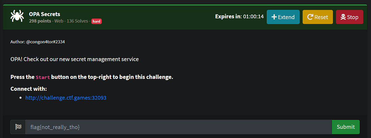 HactivityCon 2021 CTF Writeup. OPA Secrets challenge (category: web… | by hackerdevil | InfoSec ...