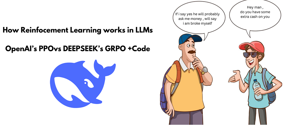 Understanding Reinforcement Learning in LLM Setting + OpenAI’s PPO vs DeepSeek’s GRPO + Code ...