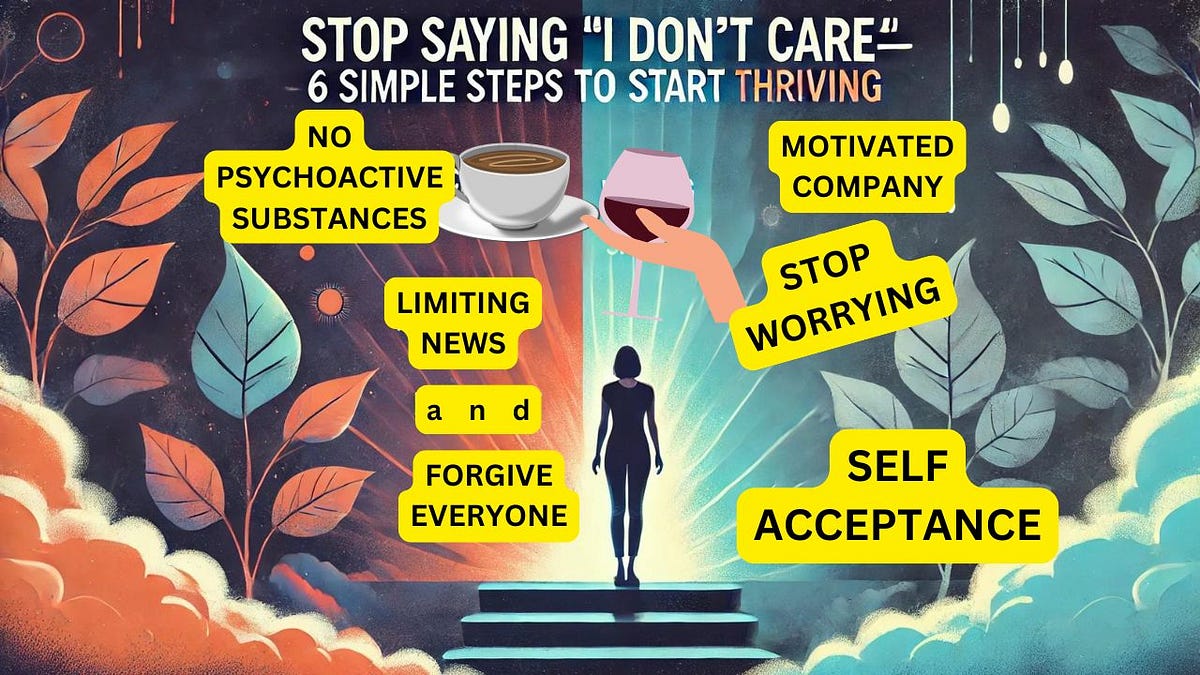 Stop Saying “I Don’t Care” — 6 Simple Steps to Start Thriving | by Mr ...