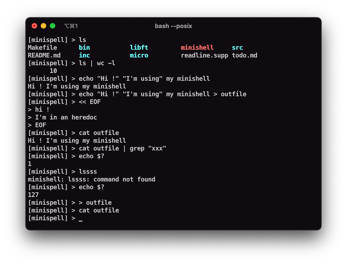 Mes conseils si je devais recommencer minishell | by Mostafa Omrane | Medium