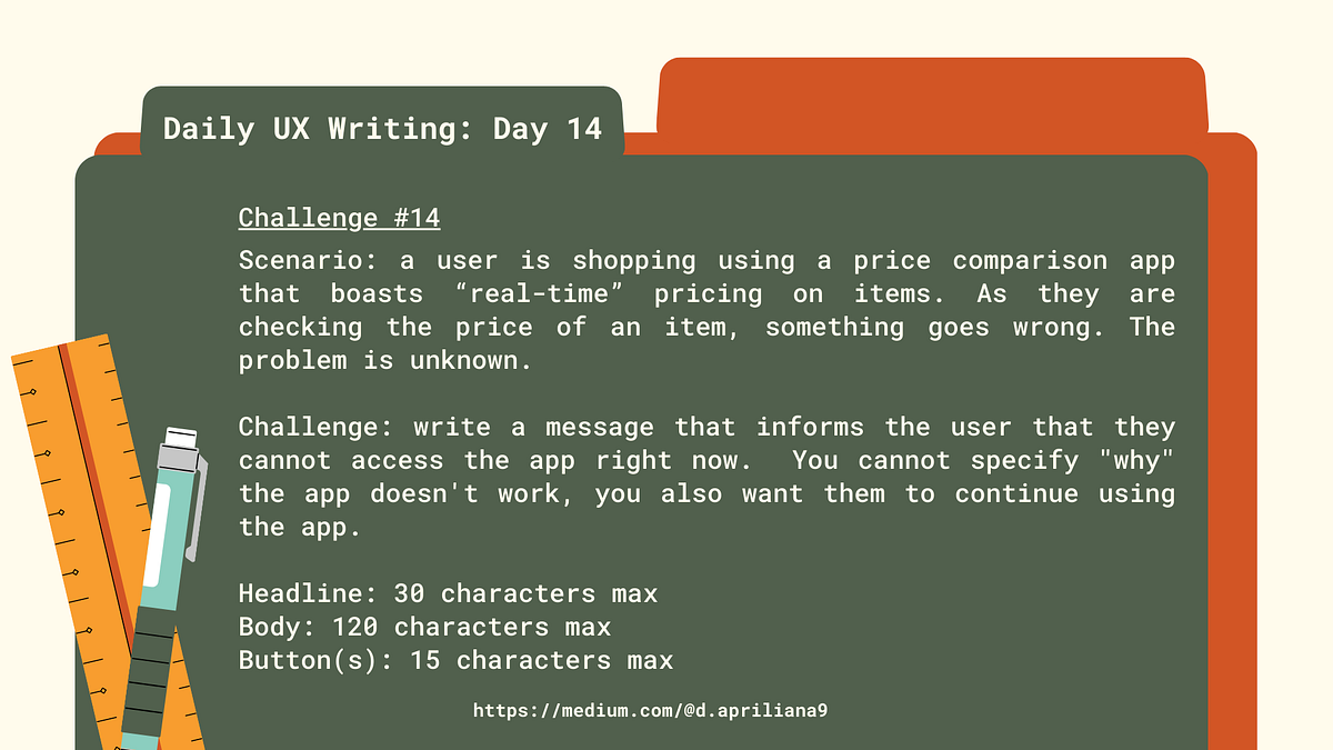 My Daily UX Writing Challenge: Day 14 - Realtime Price Error | by Dinar ...