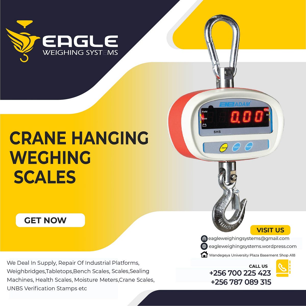 +256 700225423Industrial hanging/weighing crane scales supplier in ...