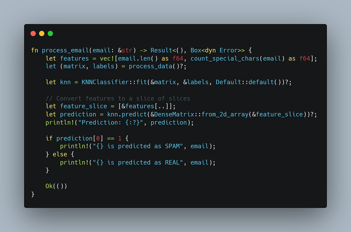 Machine Learning in Rust, Spam Classifier in Rust with SmartCore | by AlexIsIncredible | Jun ...