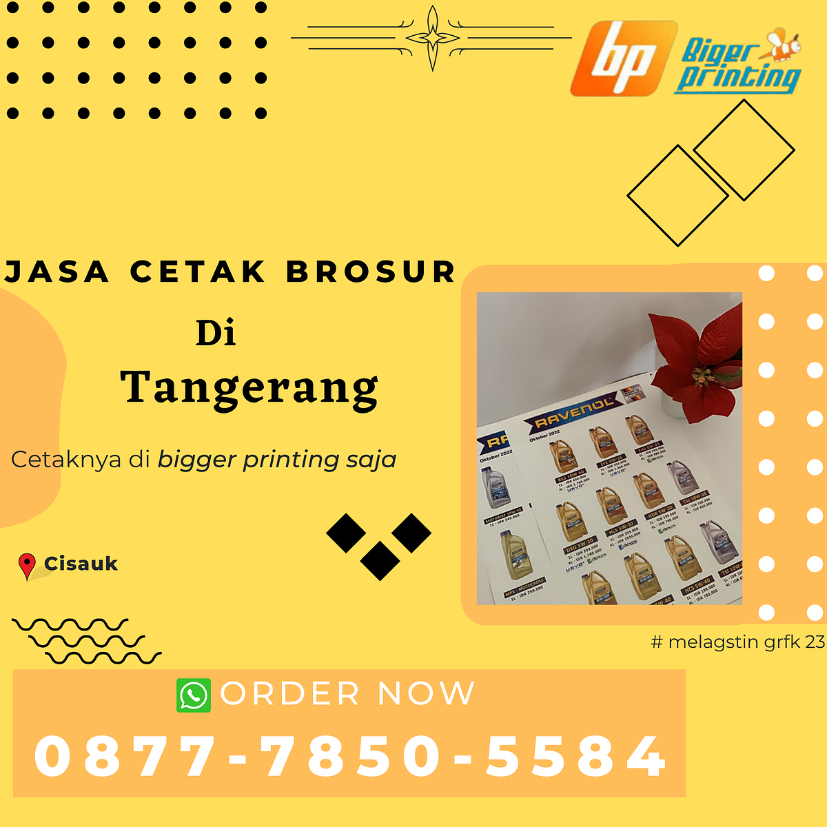 HARGA TERJANGKAU, Wa./Call.0877-7850-5584, Jasa Cetak Brosur di Cisauk Kab. Tangerang Cetak ...