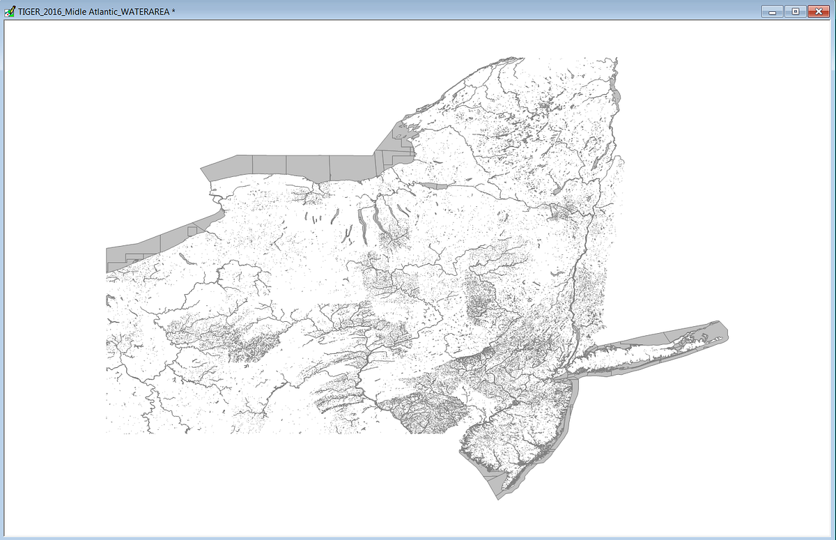 Create a US Coastline (Middle Atlantic Division) shapefile from Census ...