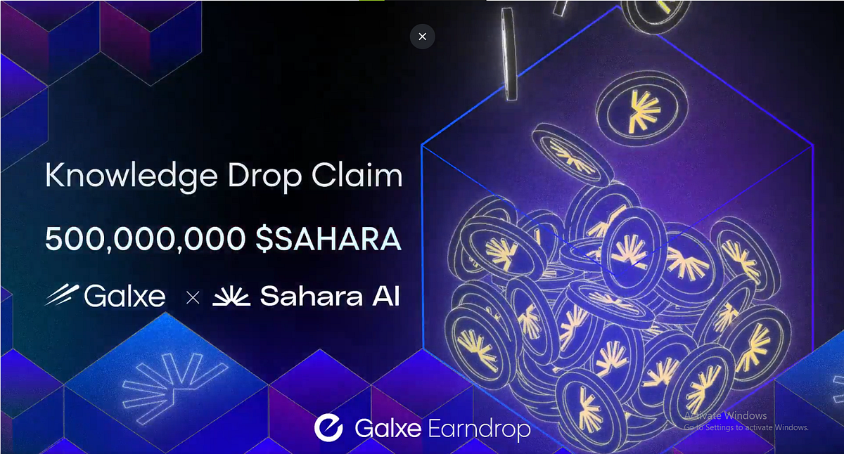 Galxe x Sahara Labs Earndrop campaign | by Sauc Luv | Jun, 2025 | Medium