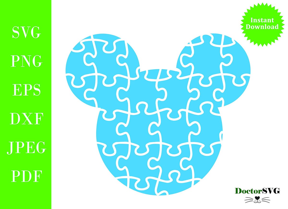 Autism svg, Puzzle svg, Autism awareness svg, Minnie svg, Disney svg ...