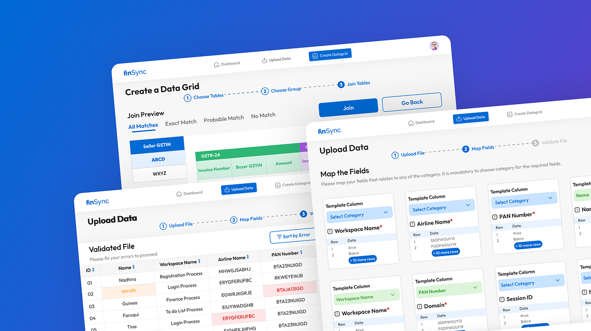 Designing the data grid creation experience for GST Reconciliation: a ...